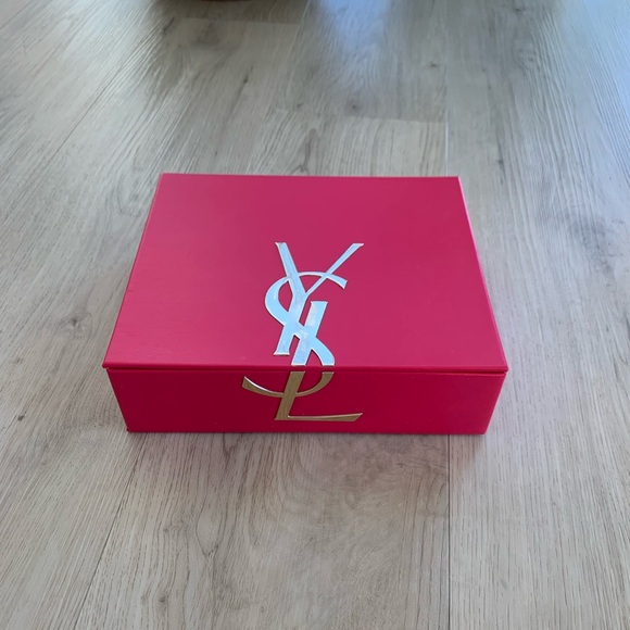 Yves Saint Laurent | Other | Ysl Pink Box With Gold Logo | Poshmark
